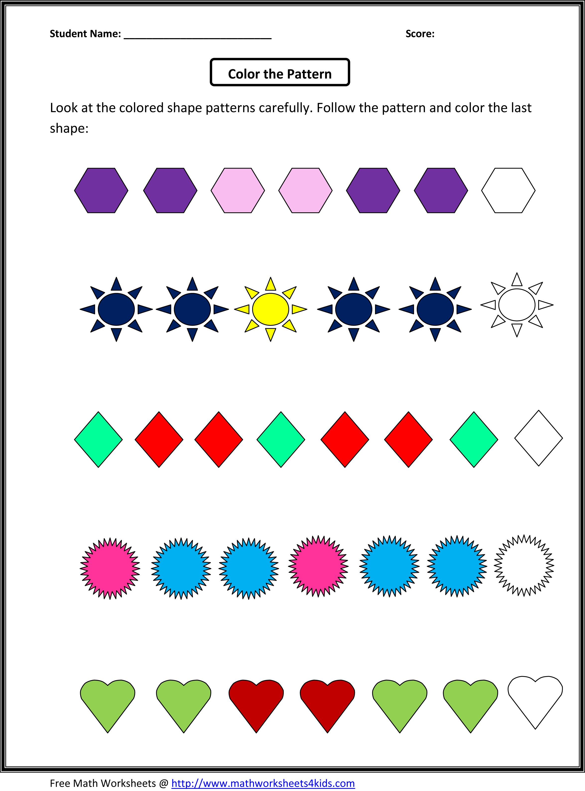 Math Patterns Sequences Patterns Gallery