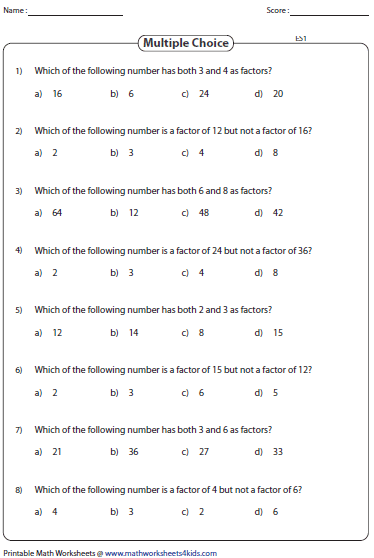 Factor Each Trinomial Worksheet