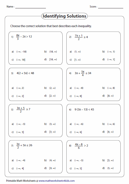 Multi Step Equations Solving Inequalities Inequality