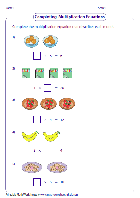 Multiplication Using Arrays Worksheets Multiplication Using Arrays Worksheets