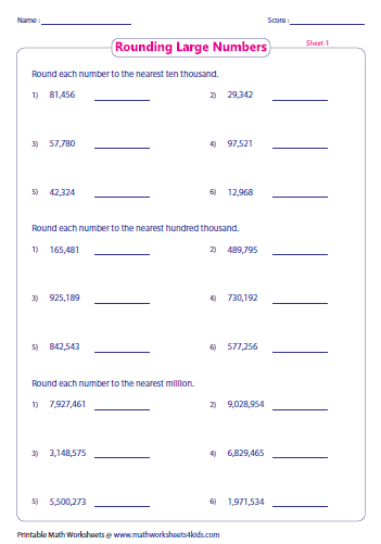 Rounding To Nearest Thousand Worksheet Rounding To Nearest Thousand Worksheet