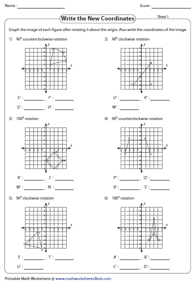 Rotations Geometry Worksheet Math Aids Translations Answers Rotations Geometry Worksheet Math Aids Translations Answers