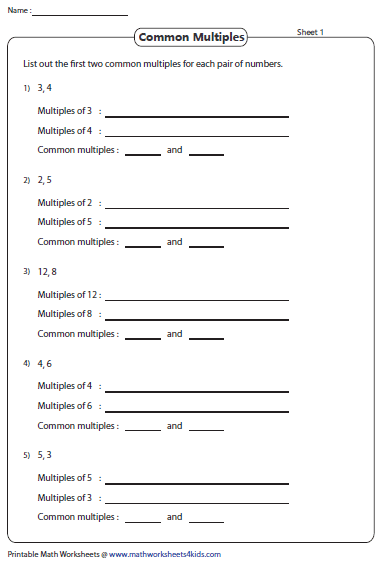 Gcf And Lcm Word Problems Worksheets With Answers Pdf Worksheetpedia 