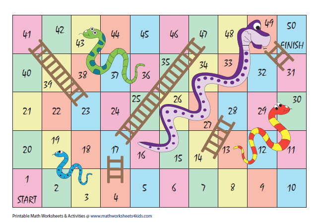 Subtraction Board Games Subtraction Board Games