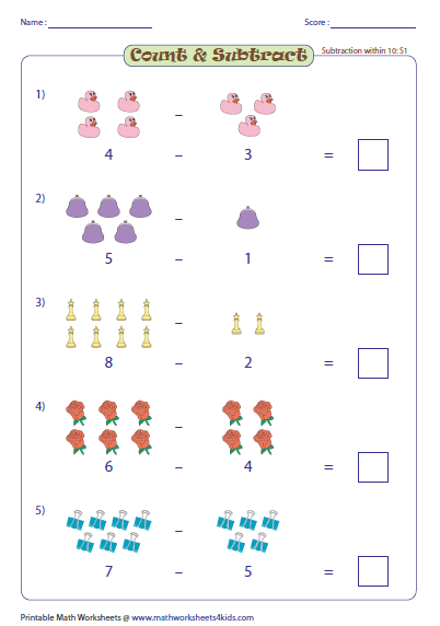 Kindergarten And Grade 1 Subtraction Worksheets Picture Subtraction Kindergarten And Grade 1 Subtraction Worksheets Picture Subtraction