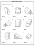 Volume Worksheets