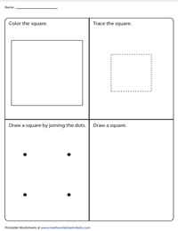 Drawing Squares Worksheet